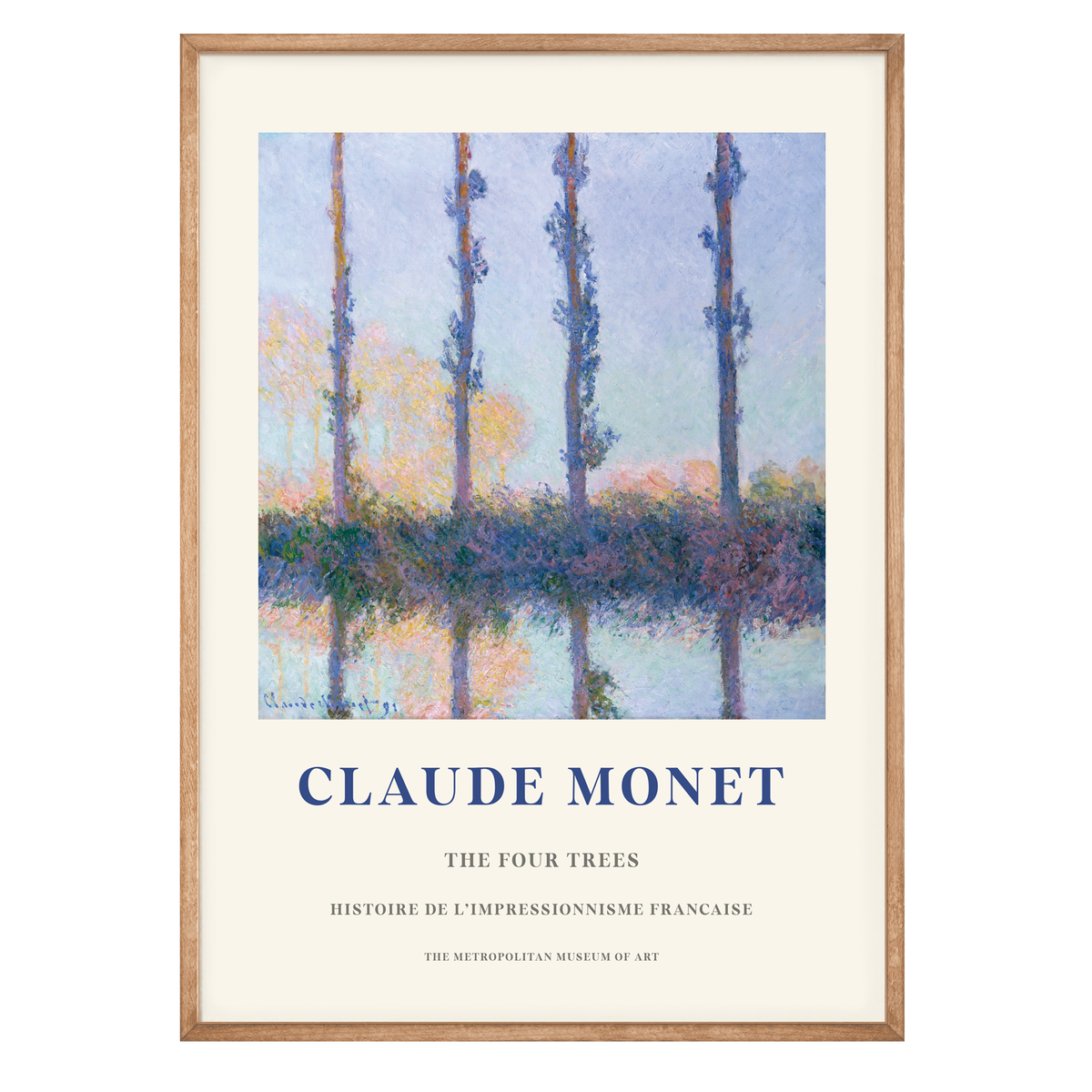 Claude Monet - The Four Trees Plakat – Papery